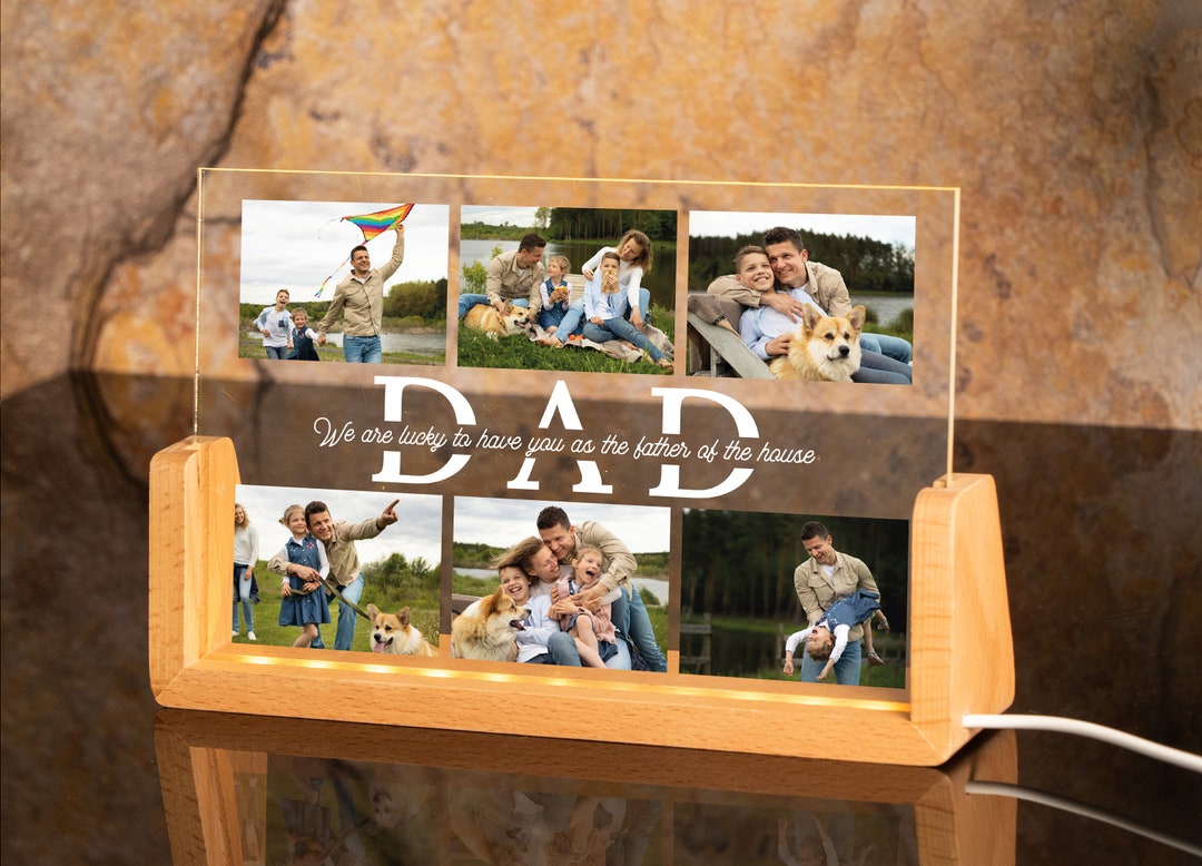Dad Led Light Stand, Acrylic Personalized Sign, Fathers Day Gifts ...