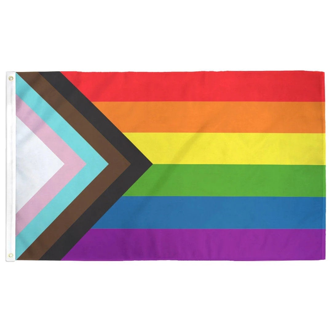 Progress Pride Flag 3x5ft , Inclusive Pride Flag, LGBT Gay Pride Flag ...