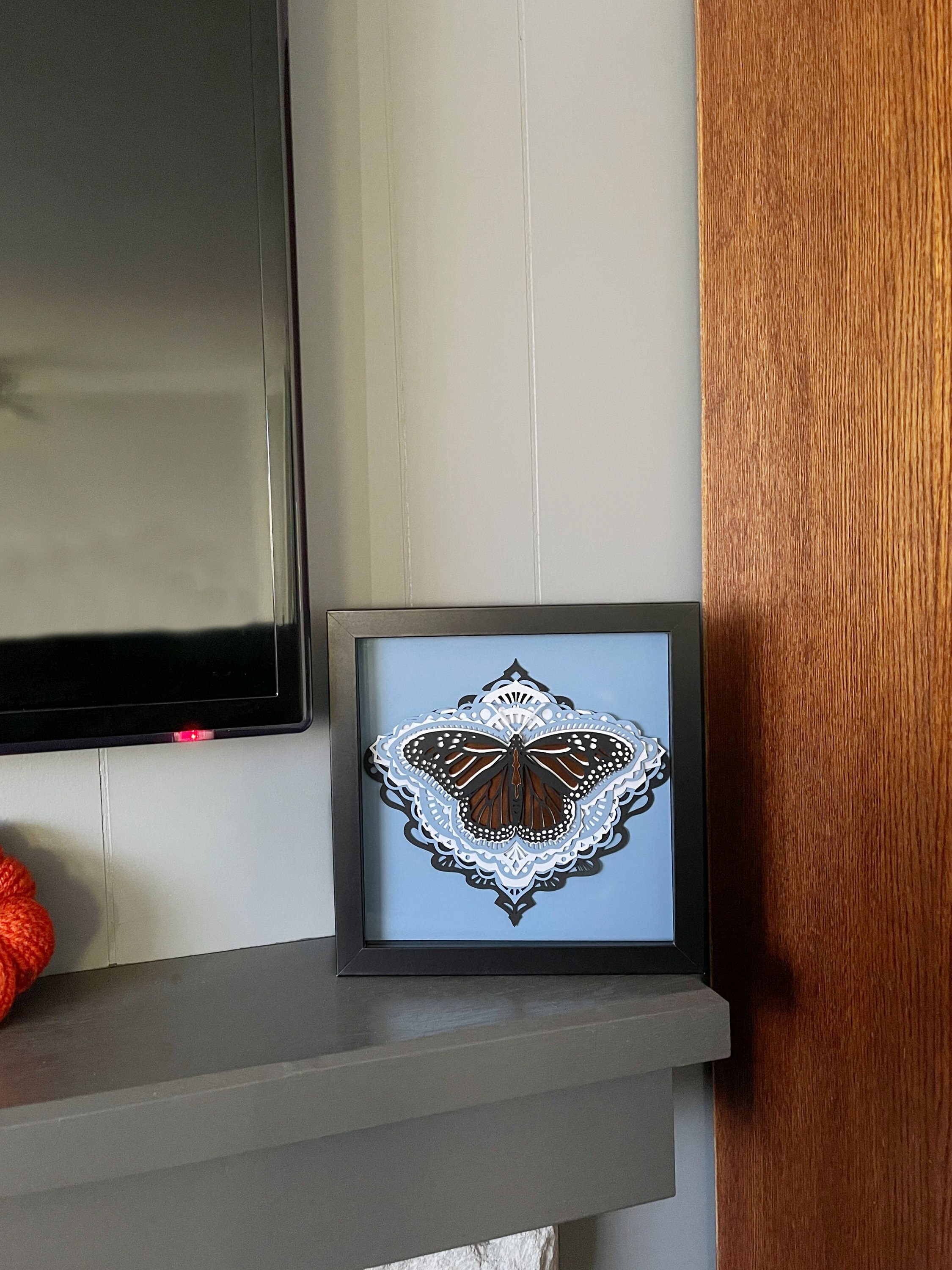 Monarch Butterfly Shadowbox Framed Art 3D Layered Art - Etsy