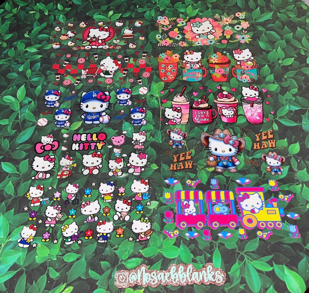 Hello Kitty UV DTF| Cup Wraps - Etsy