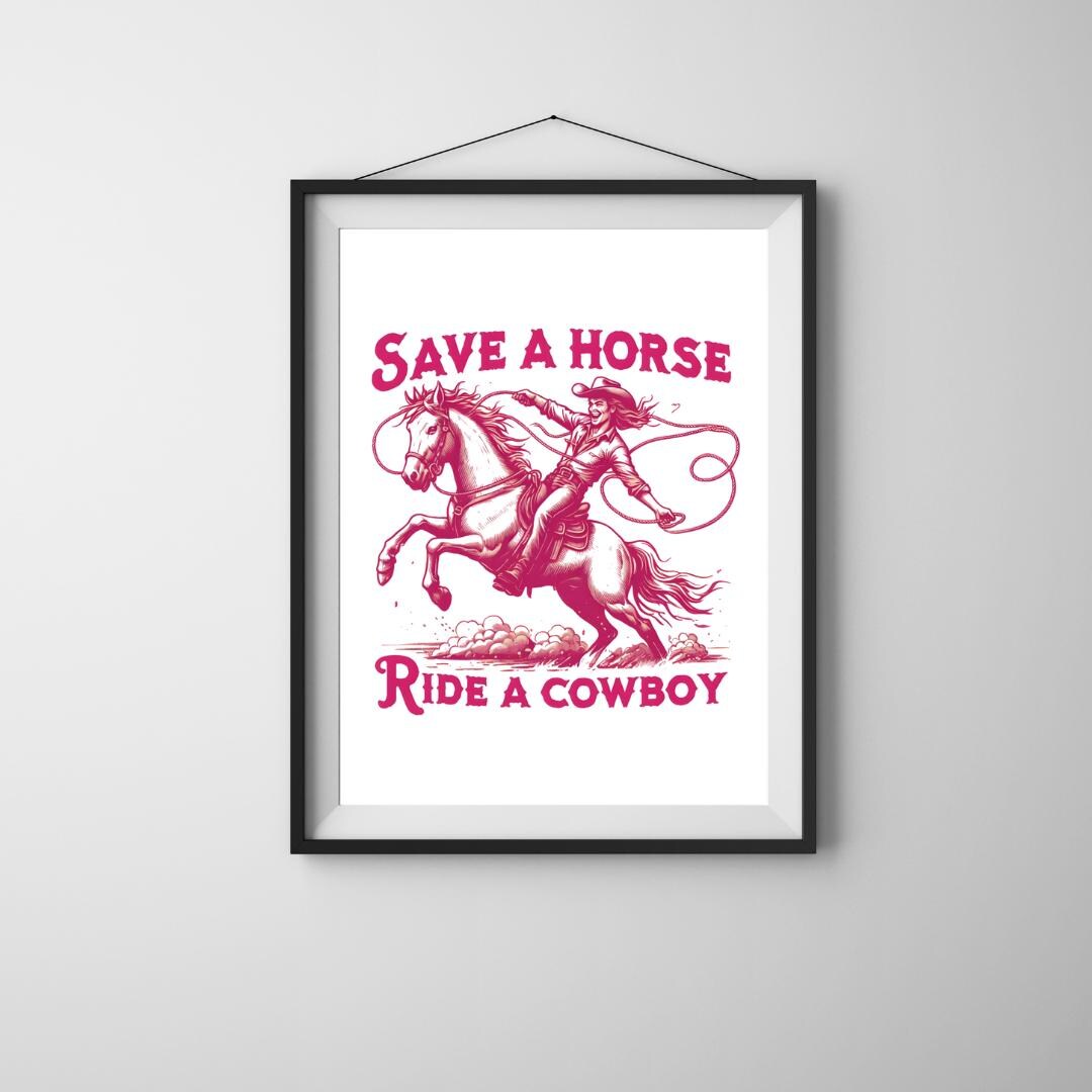 Vintage Cowboy Digital Download Poster, Vintage Cowboy Poster, Cowboy ...