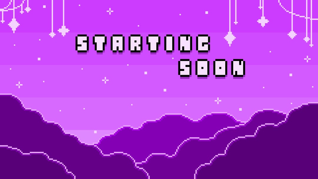Purple Streaming Overlays Starting Soon Be Right Back - Etsy