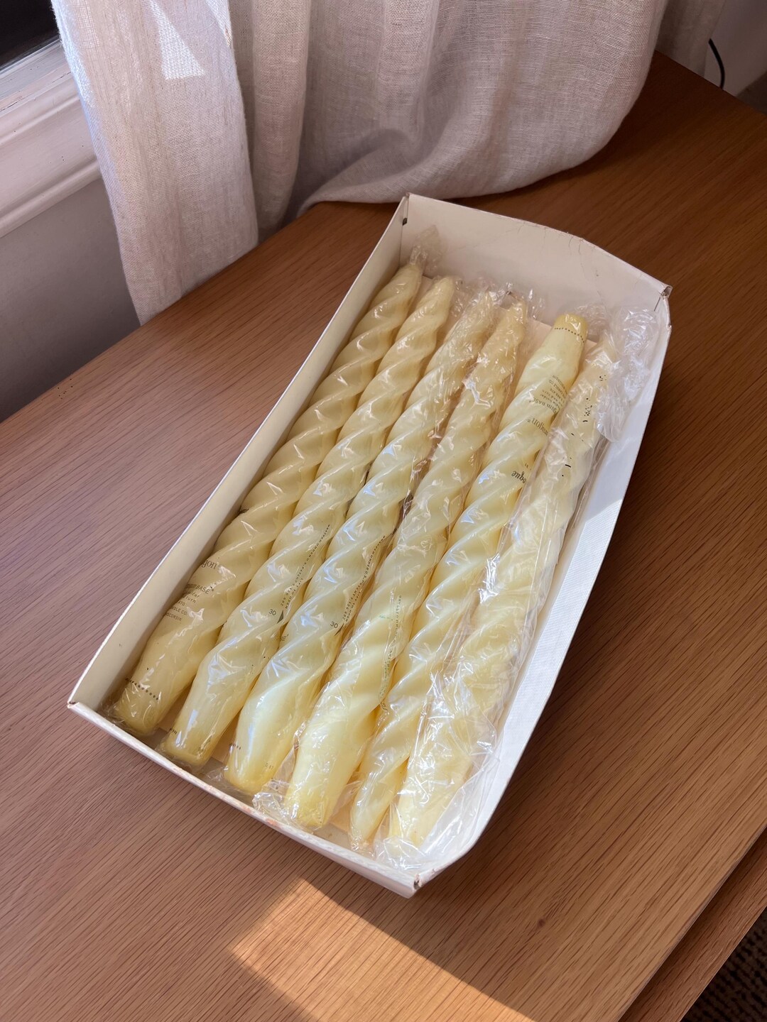 Vtg Twisted Baroque Taper Candles, Vintage 60s 70s Buttercream Ivory Swirl Candles by Paragon ...