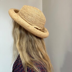 Vtg Talbots Straw Hat, Vintage 90s Boater Hat, Classic Rolled Brim ...