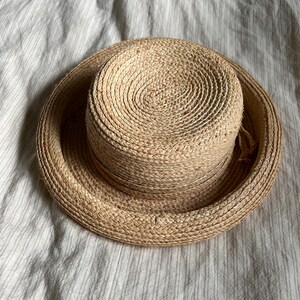 Vtg Talbots Straw Hat, Vintage 90s Boater Hat, Classic Rolled Brim ...