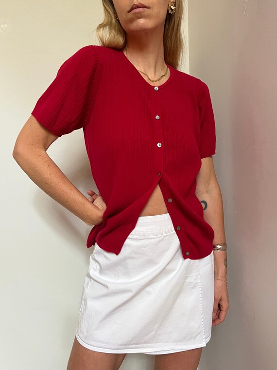 Vintage knit button front - Gem