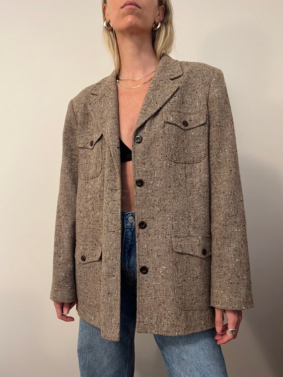Vtg Crazy Horse Safari Blazer Jacket, Vintage Safari … - Gem