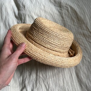 Vtg Talbots Straw Hat, Vintage 90s Boater Hat, Classic Rolled Brim ...