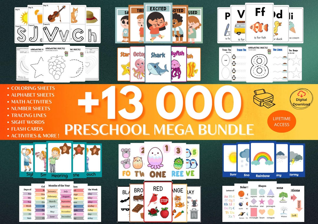 15000+ Learning Resources Bundle | Kids Educational Printables | Fun ...