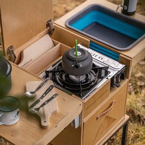 Mobile Camping Kitchen, Camperini MINI, Camping Box, Chuck Box. - Etsy