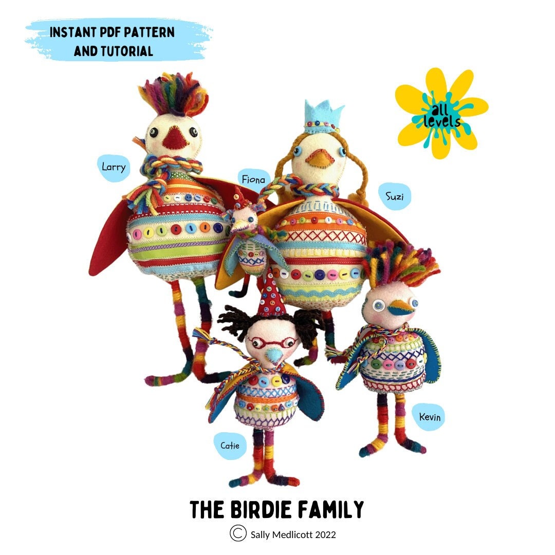 The Birdie Family PDF Pattern and Tutorial - Etsy