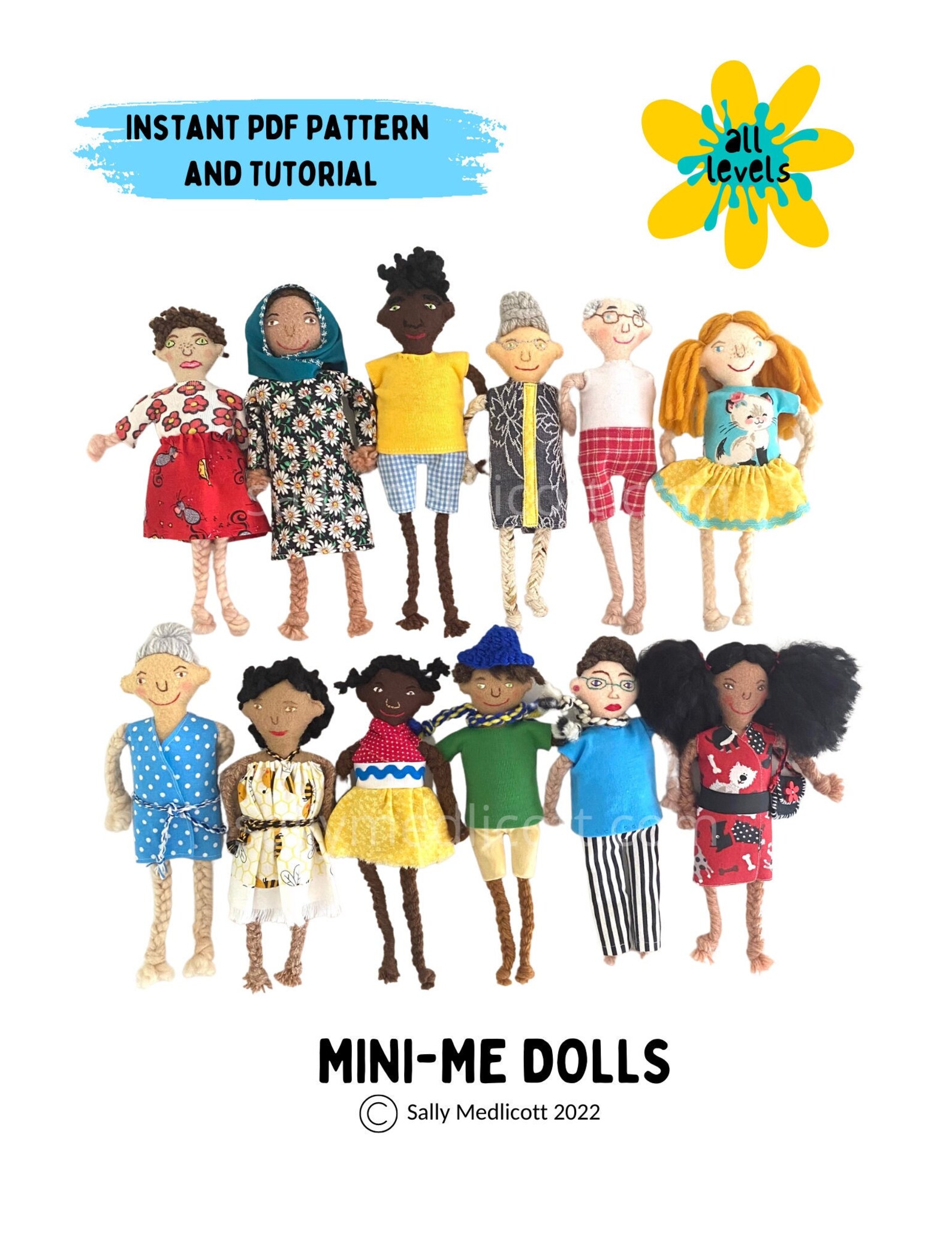Mini-me Doll PDF Pattern and Tutorial Instant Download - Etsy
