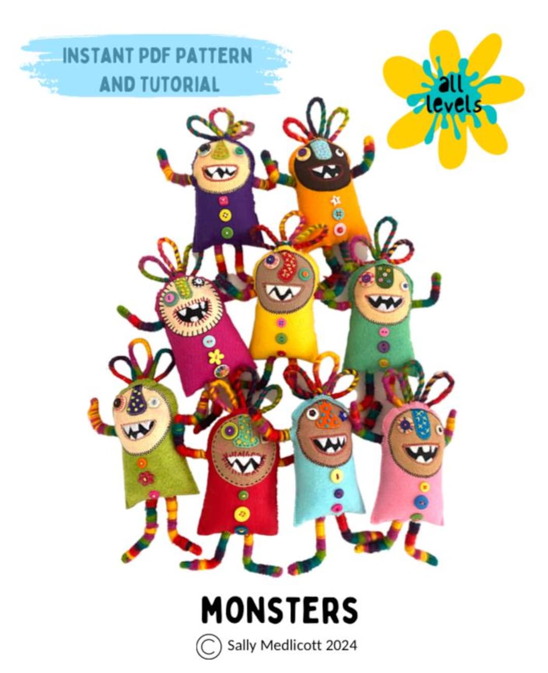 Monster PDF Pattern Instant Download - Etsy