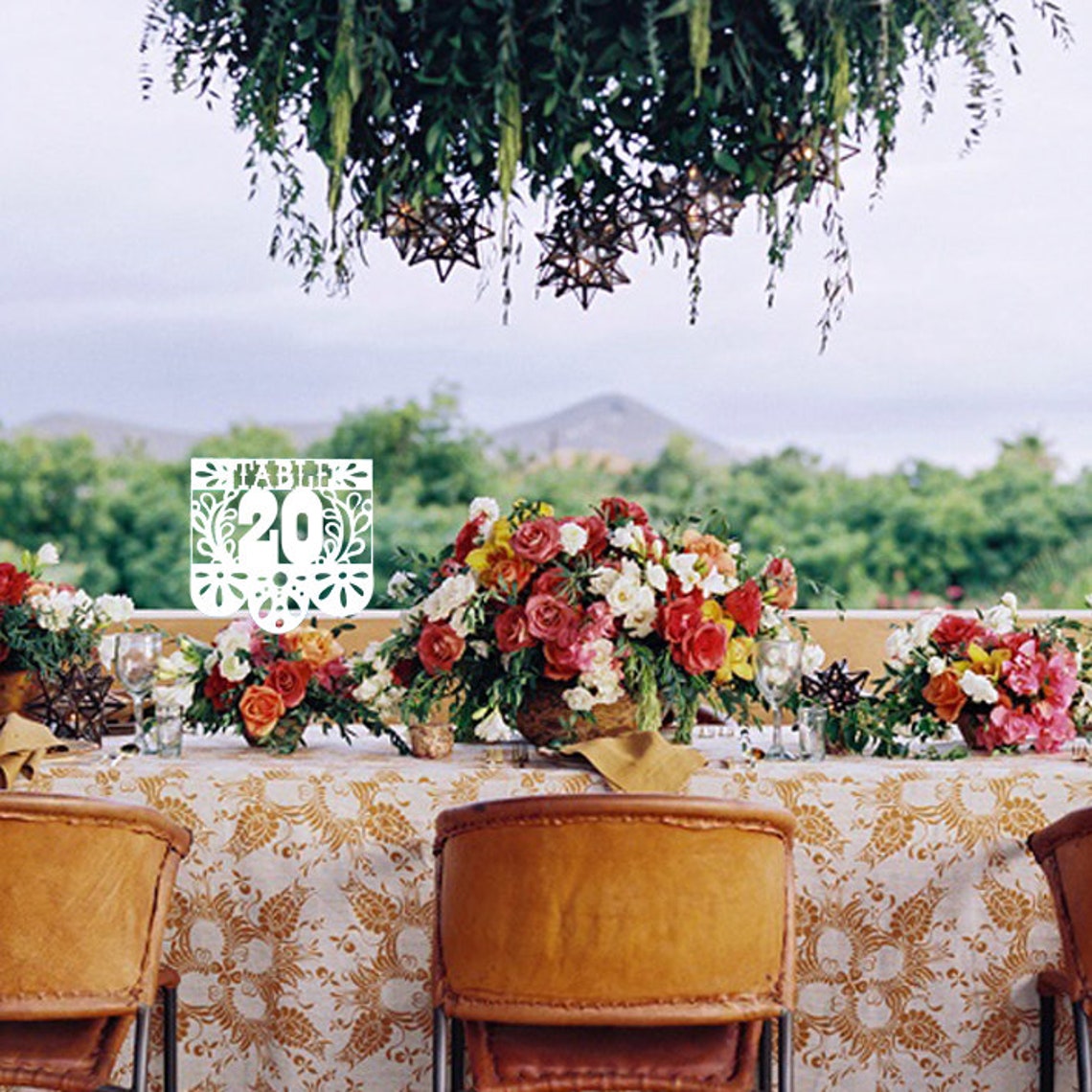Papel Picado Table Numbers for Mexican Party - Etsy