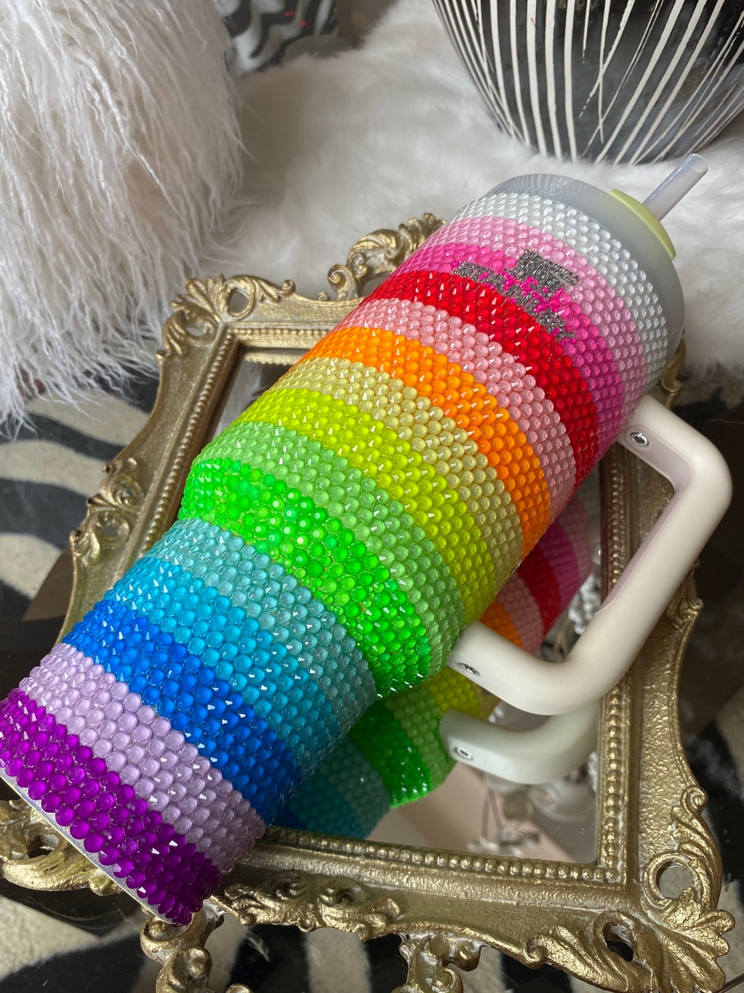 40 OZ Somewhere Over the Rainbow Bling Rhinestone Stanley - Etsy