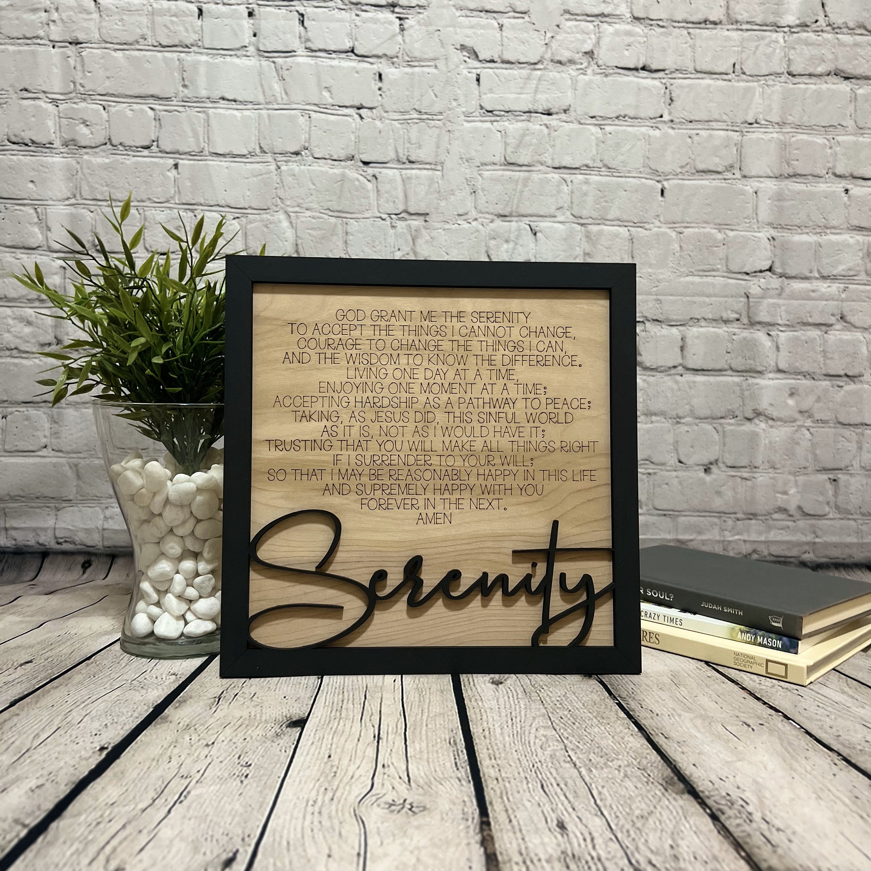 Serenity Prayer SVG, Sobriety Gift, One Day at a Time Recovery Gift ...