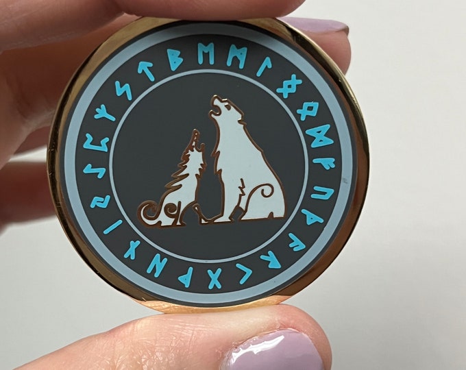 Ragnarok Kratos and Atreus, Wolf and Bear Enamel Pins - Etsy