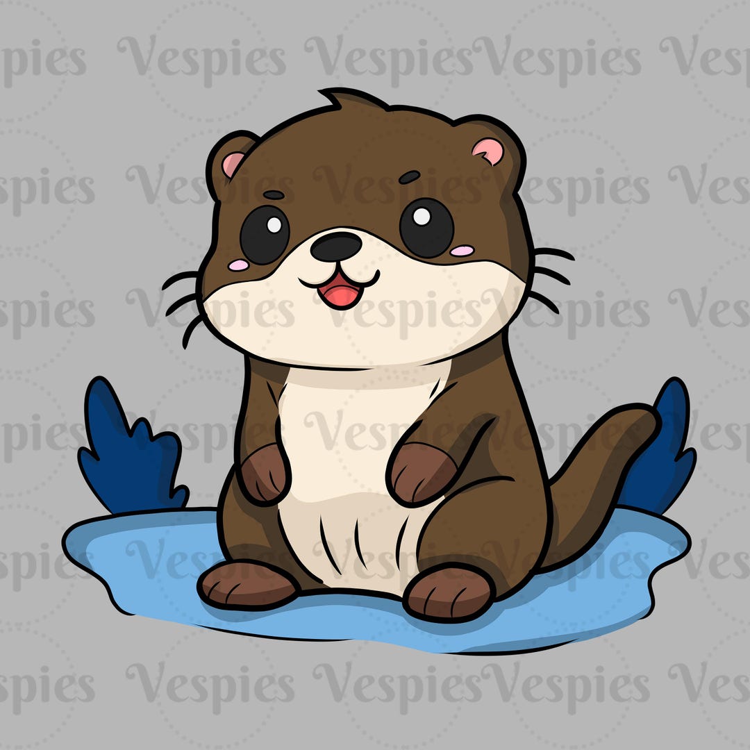 Otter SVG and PNG, Cute Otter, Chibi Otter, 300 DPI - Etsy