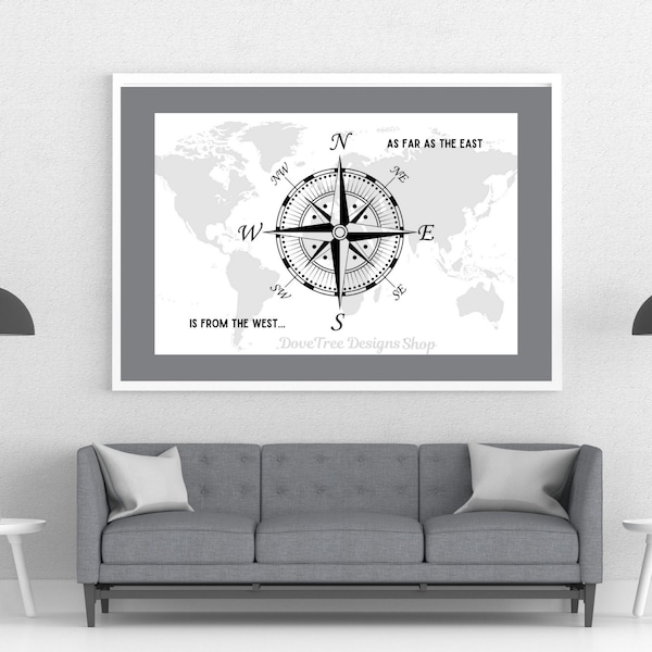 World Map Wall Art Scripture - Etsy