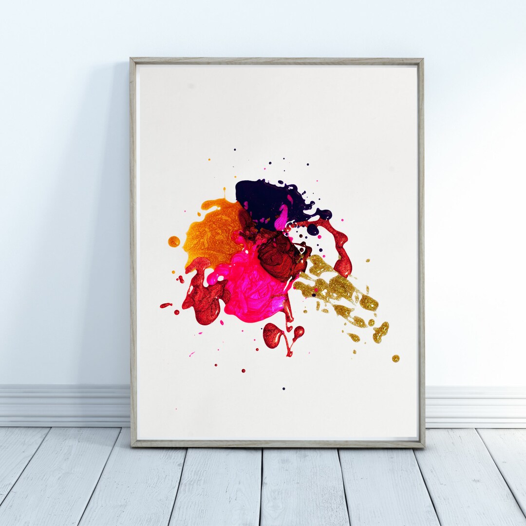 Paint Splash Printable, Paint Splash Print, Abstract Art Print ...