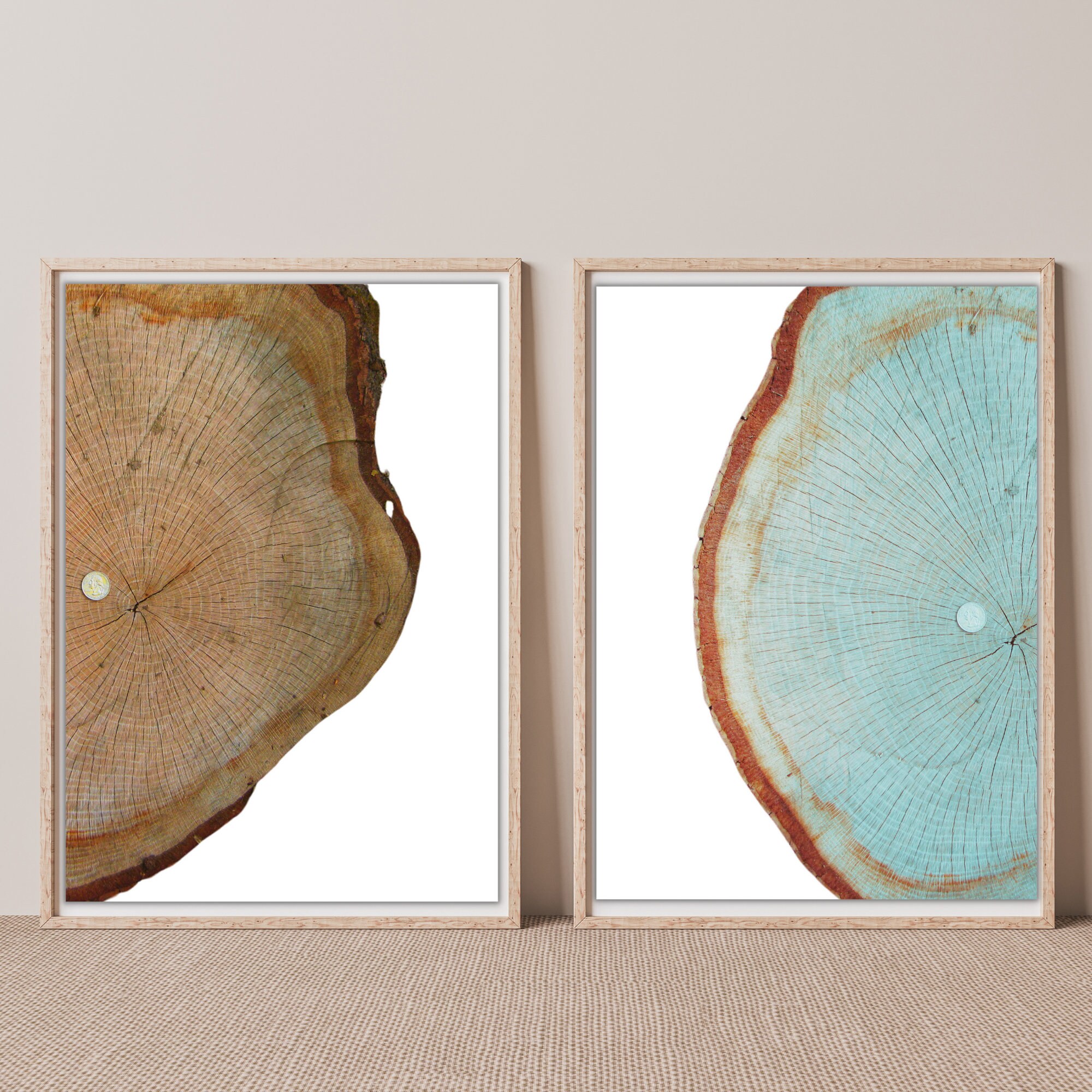 Set of 2 Tree Rings Print Tree Rings Printable Wall Art - Etsy