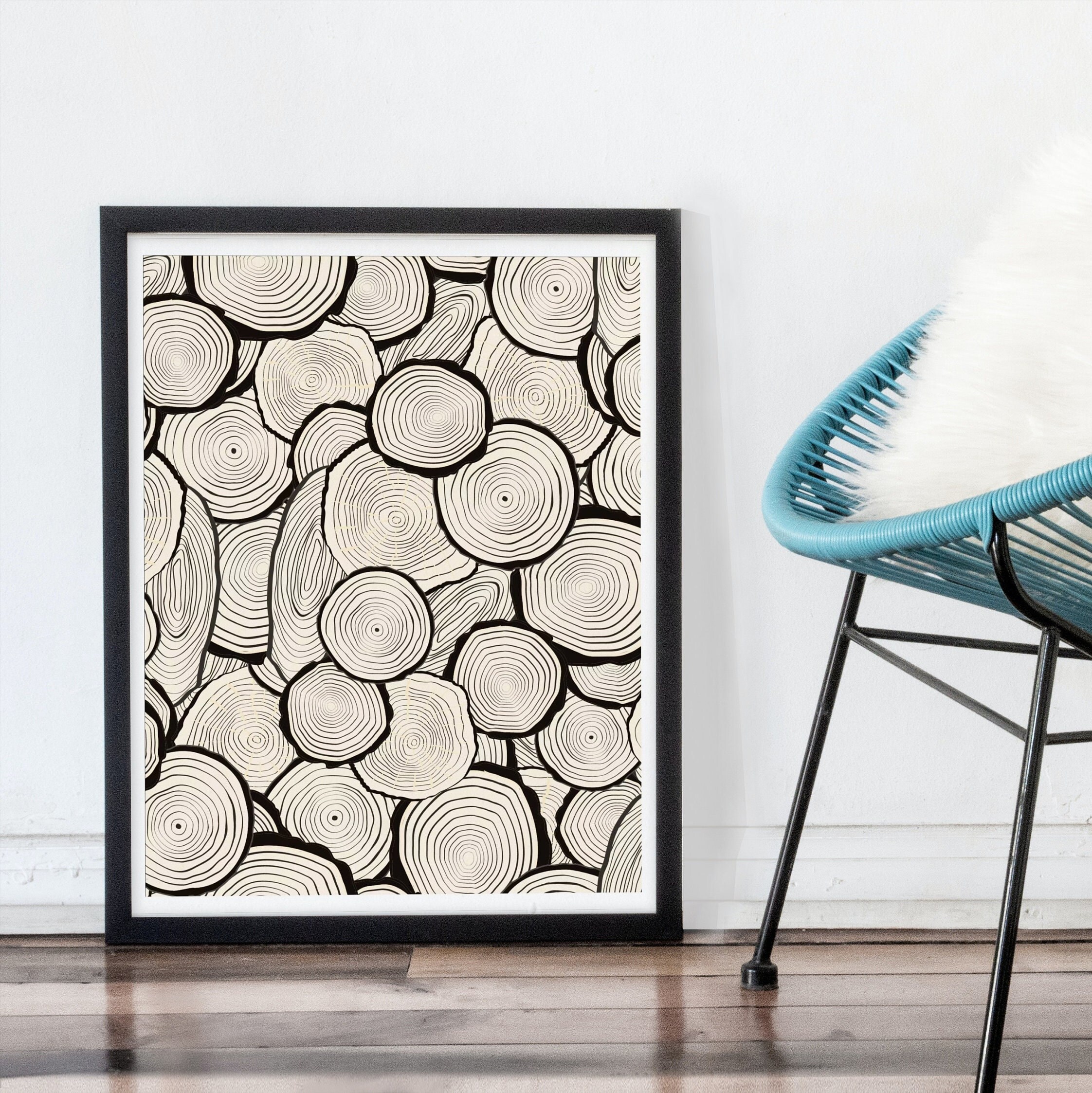 Tree Rings Print, Tree Rings Art Print, Tree Rings Printable, Home ...