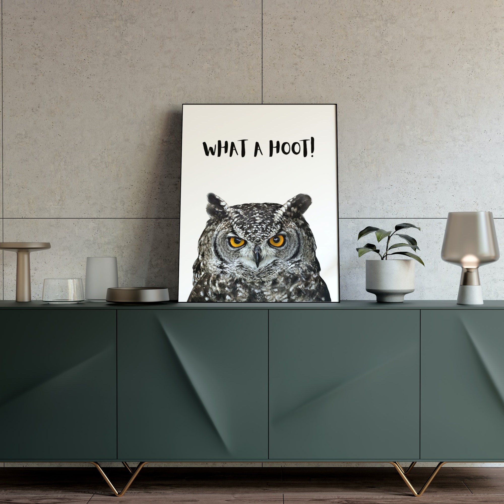 Owl Print, What A Hoot Print, Owl Funny Printable, Home Decor, Wall Art ...