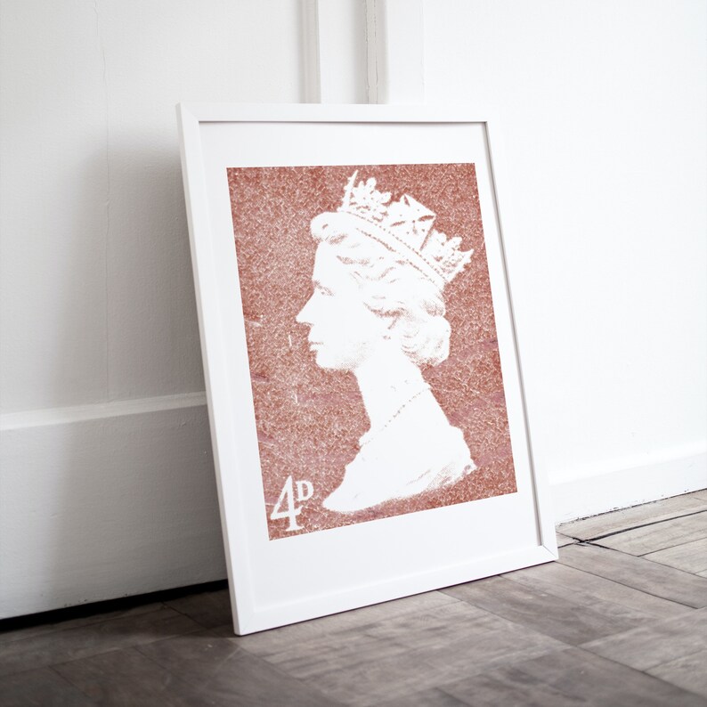 Queen Printable Stamp Printable Queen Elizabeth II - Etsy