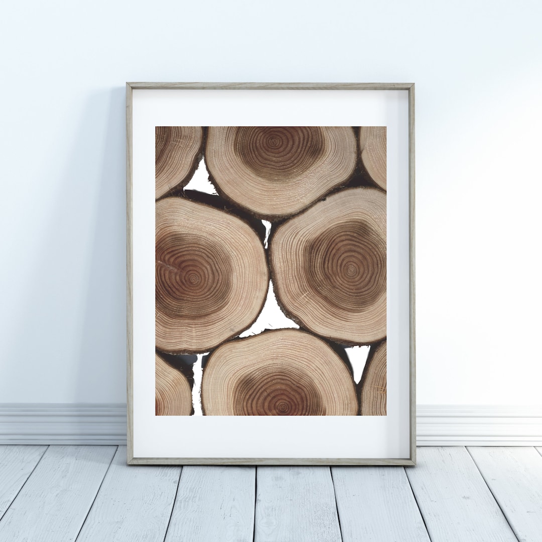 Tree Ring Print, Tree Rings Printable, Log Slice Print, Log Slice ...