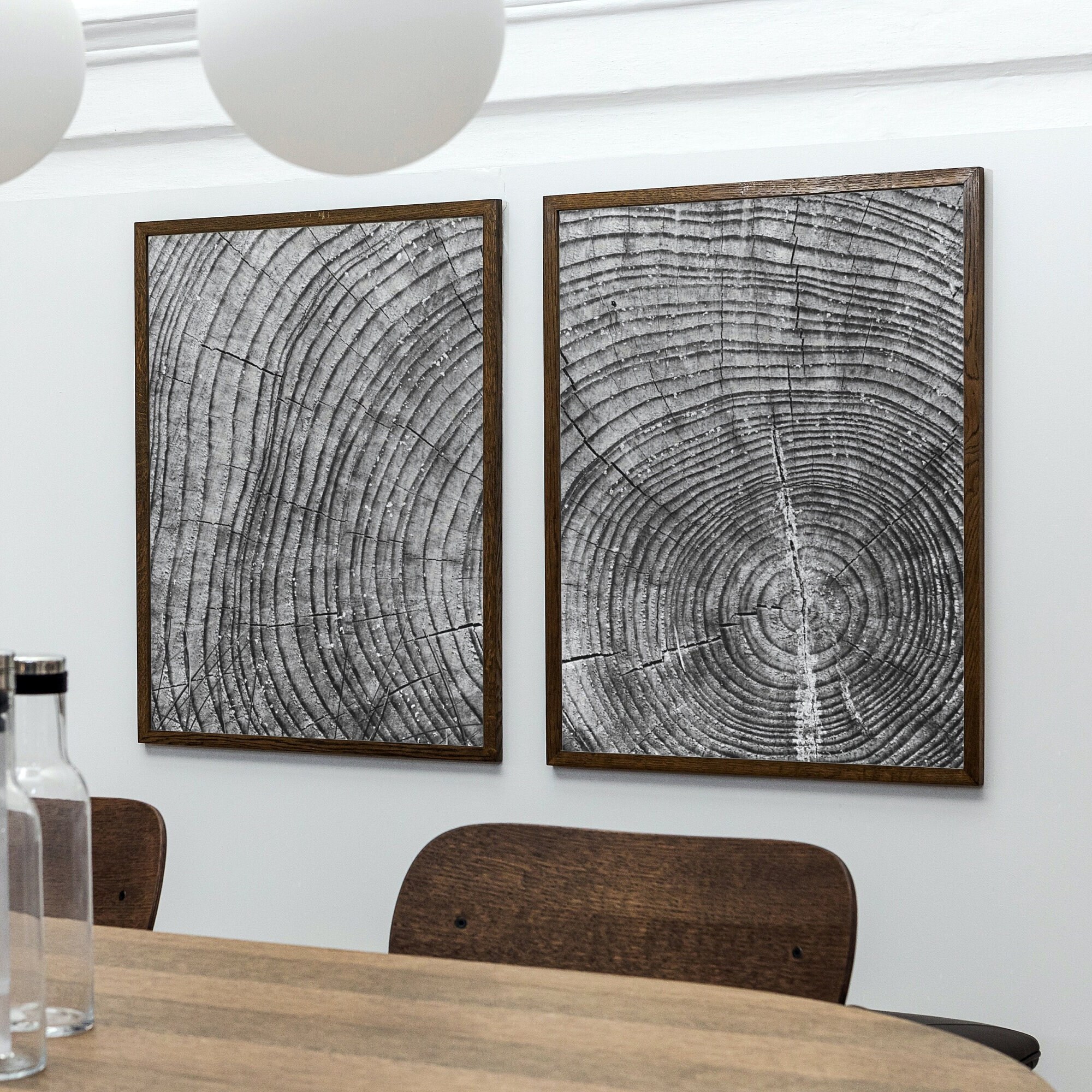 Set of 2 Tree Ring Prints Two Tree Ring Printable Home - Etsy