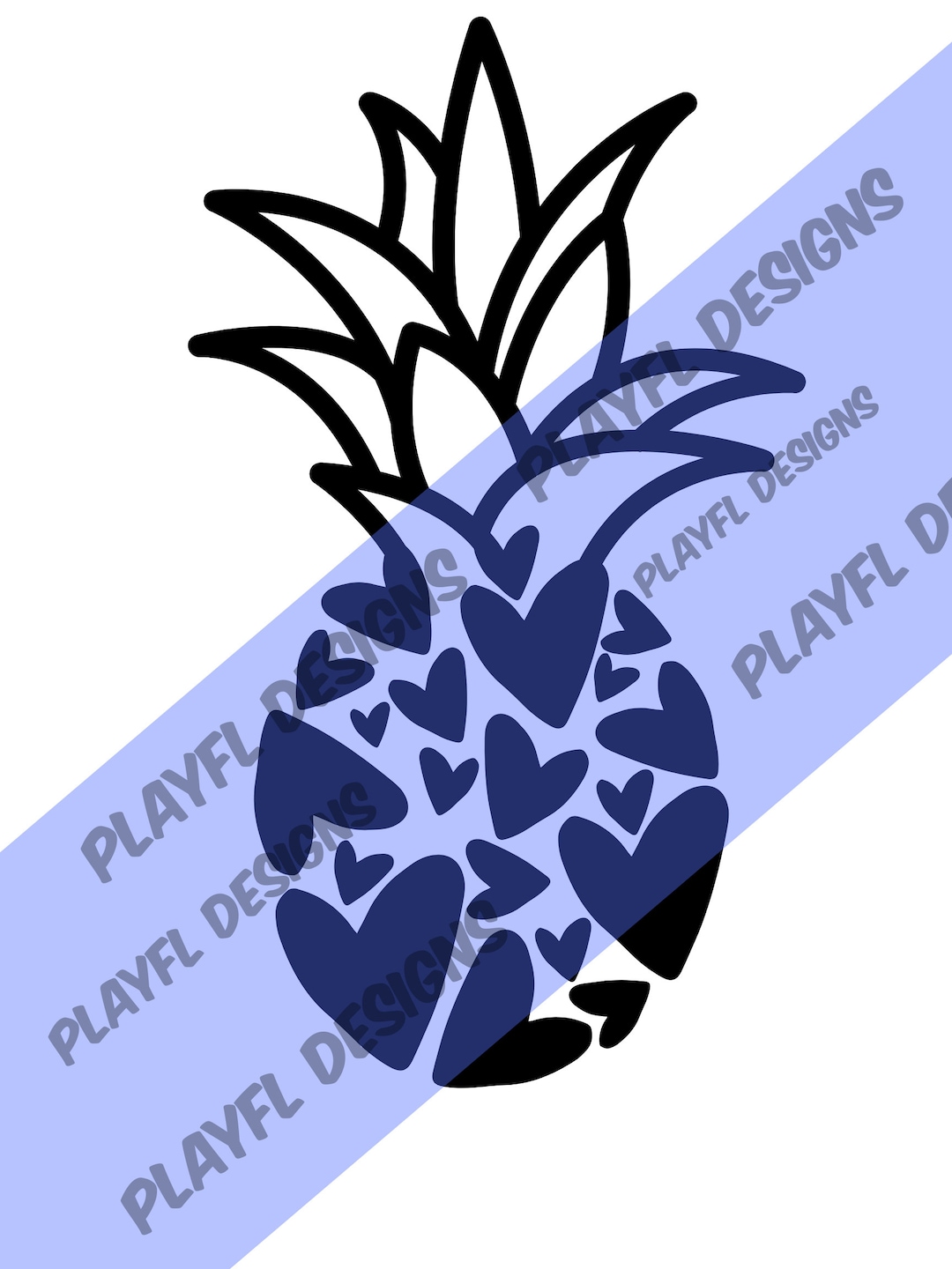 Pineapple Hearts SVG Lifestyle Design for T Shirts and Swinger Gifts - Etsy