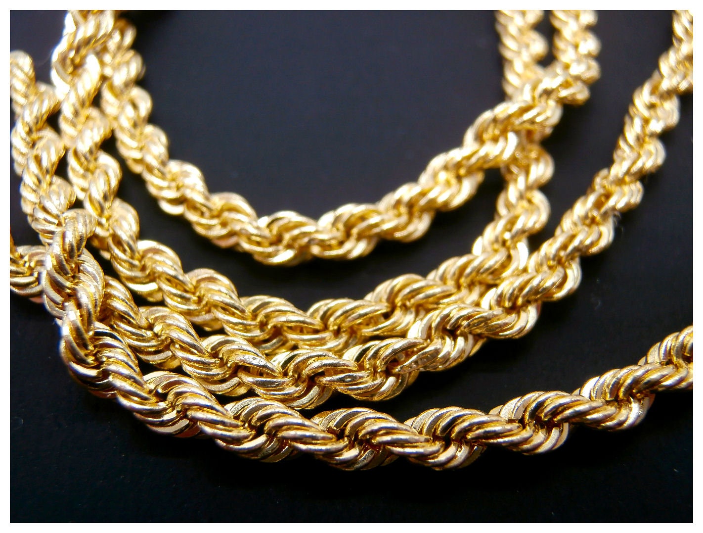Yellow Gold Necklace, 18K Gold Chain Necklace, Real Gold Necklace for ...