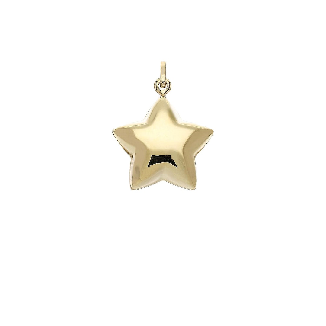 18K Gold STAR Pendant / 18K Gold Pendant Star Model Boxed in 3gr 18K ...