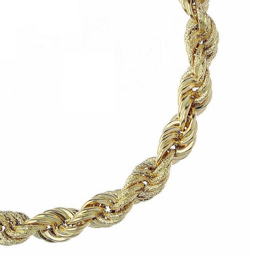 18k Gold Bracelet 18KT Gold Hollow Rope Bracelet Satin in Yellow Gold ...