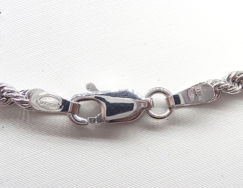 Rope Necklace Chain / Laser Rope 2.5 Mm Wide and 45 Cm Long 18K Solid ...