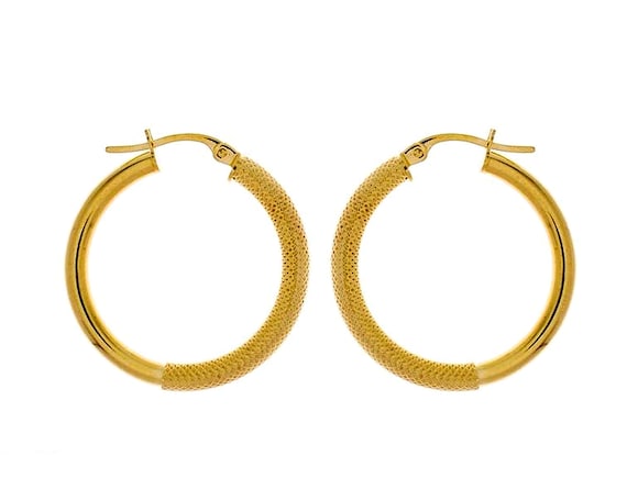9k gold hoop earrings store
