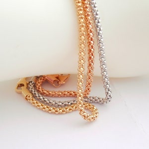 18k Gold Triptych Bracelet Composed of Three Tubular Bracelets of ...