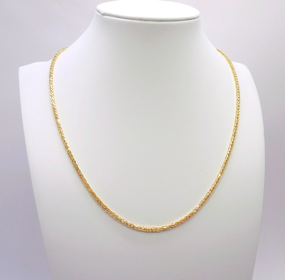 Foxtail Gold Chain With 2.2 Mm Square Section, 17.72