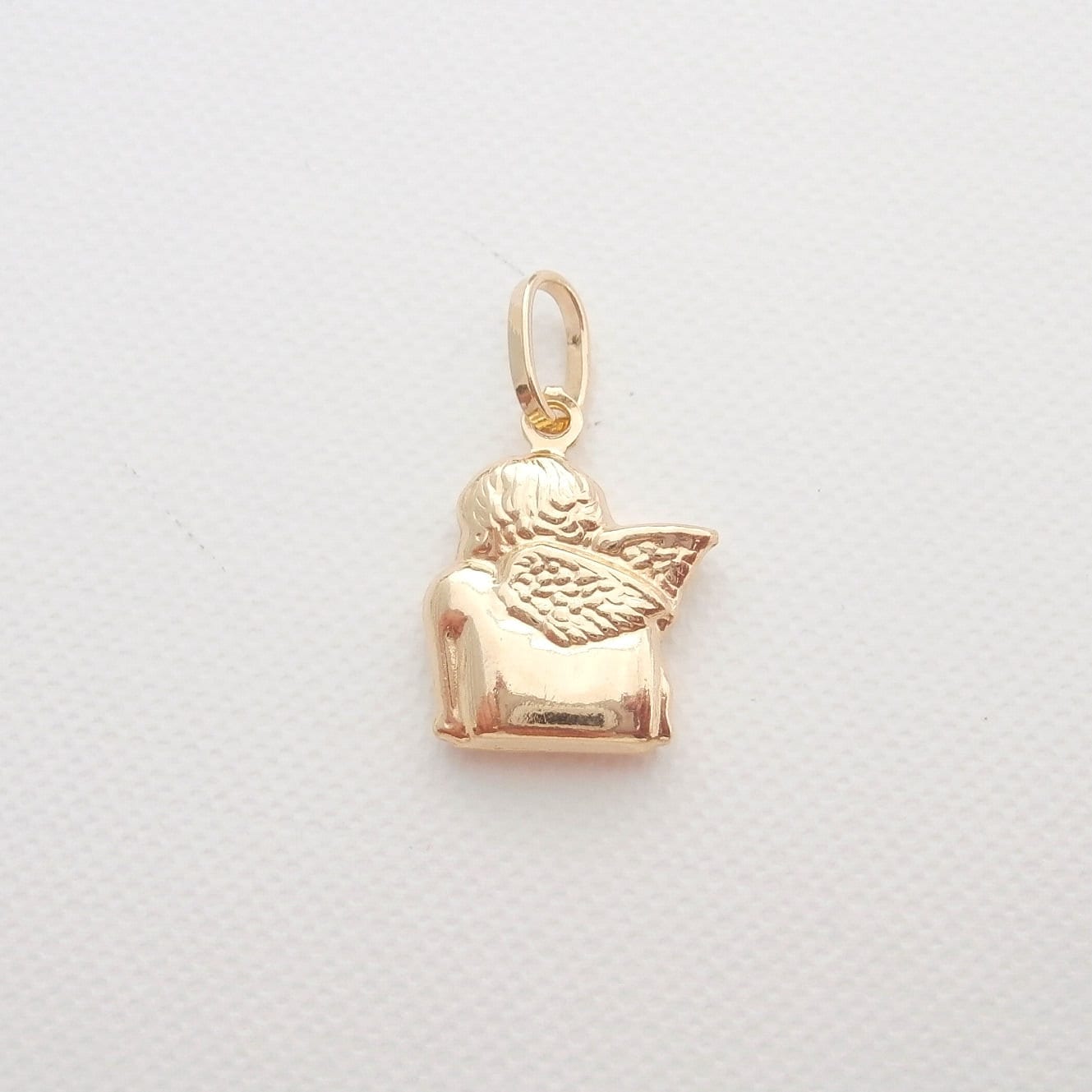 18k Gold Pendant 18K Gold Angel Pendant Gold Sacred Pendant With Boxed ...