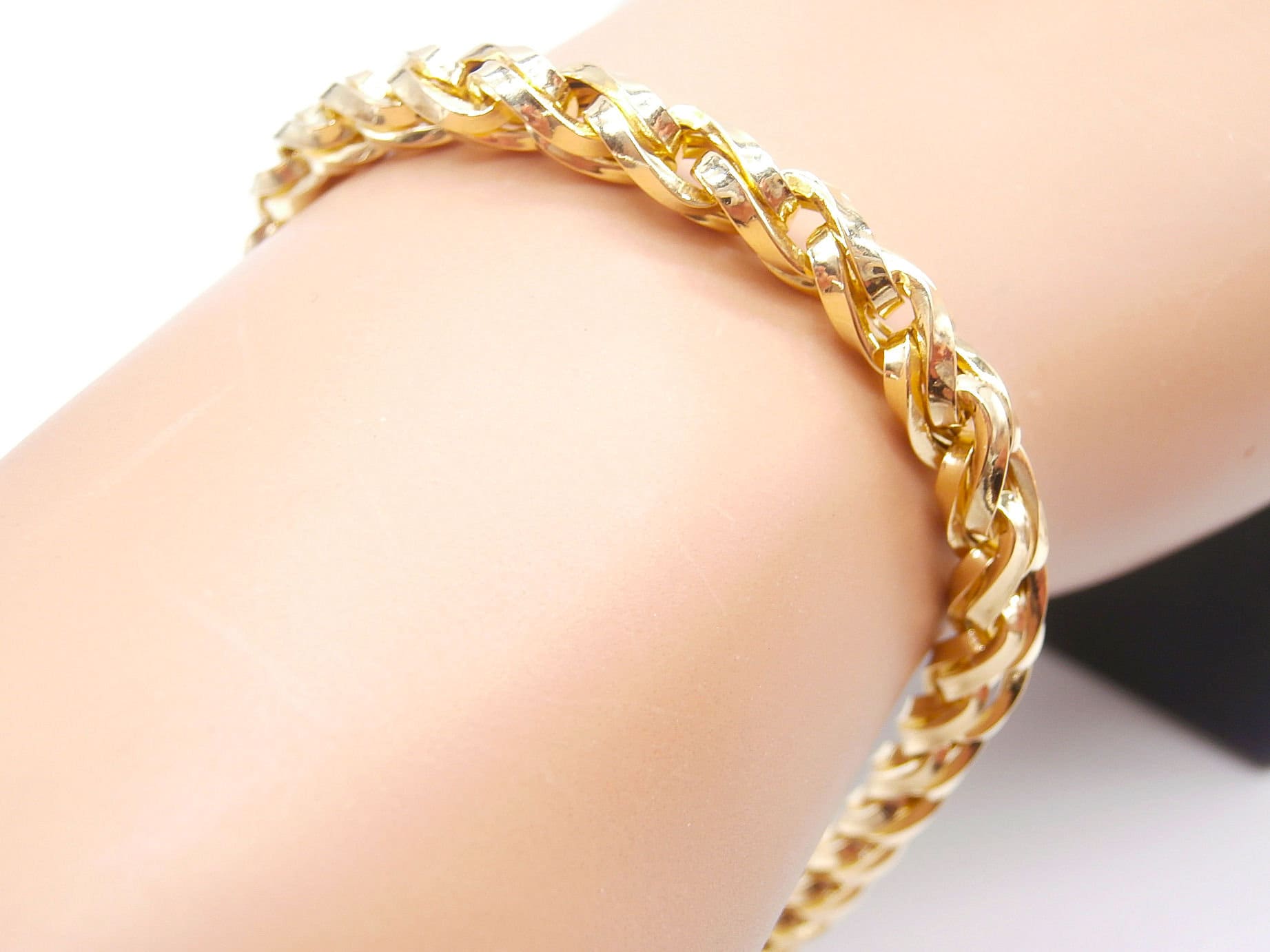 Gold Bracelet - 18k Gold Bracelet for Women - 18k Gold Women's Bracelet With Hollow Links ...