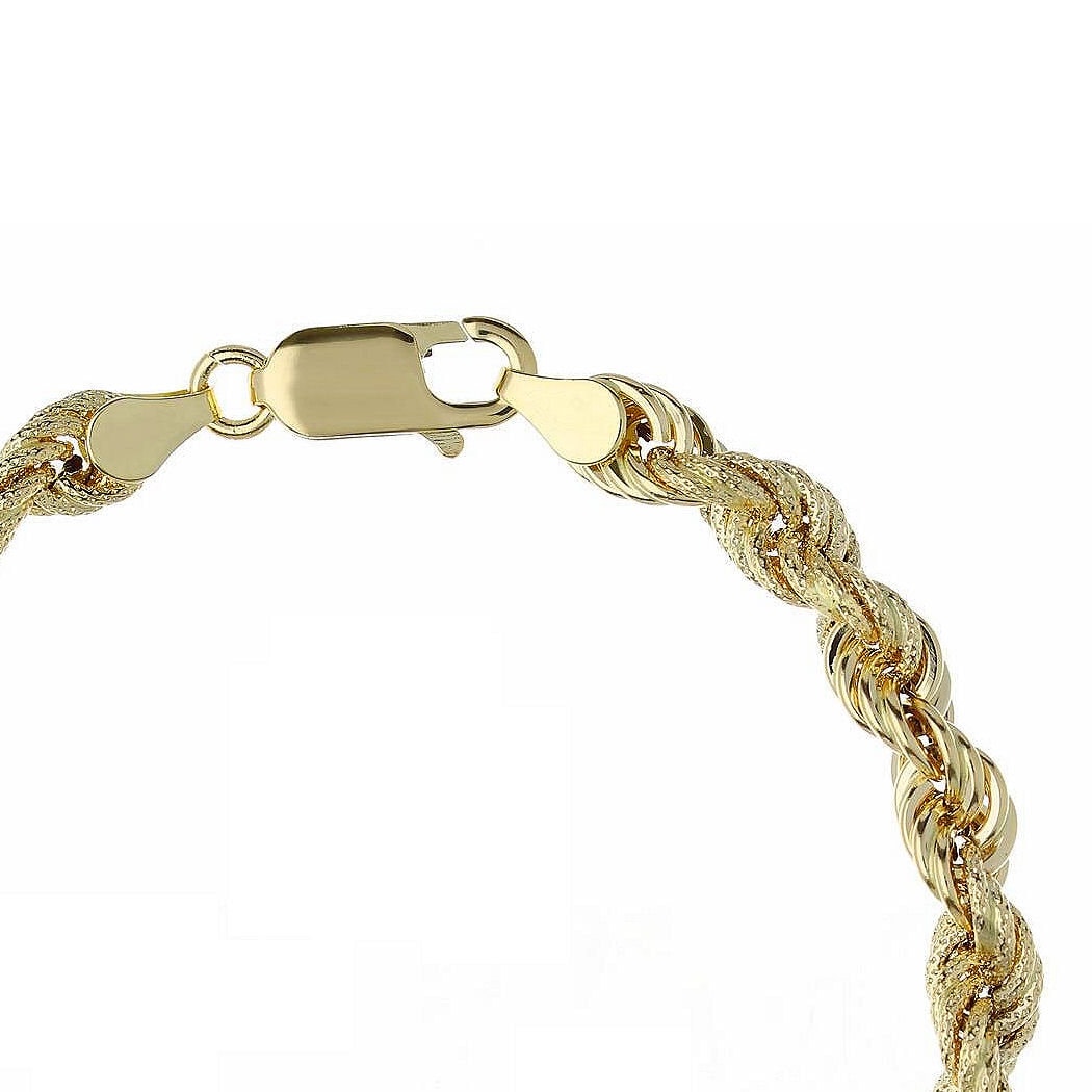 18k Gold Bracelet 18KT Gold Hollow Rope Bracelet Satin in Yellow Gold ...