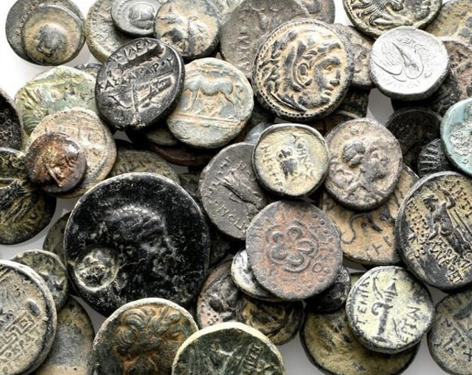 Ancient Greek Coinroman Greek Artancient Artifact 300-100bcantique Real ...