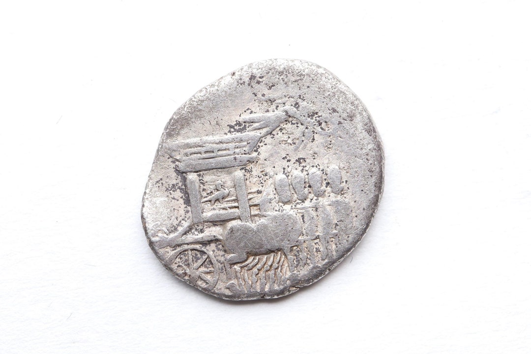 L. RUBRIUS DOSSENUS 87 BC. Silver Coinroman Republic Denariusauthentic ...