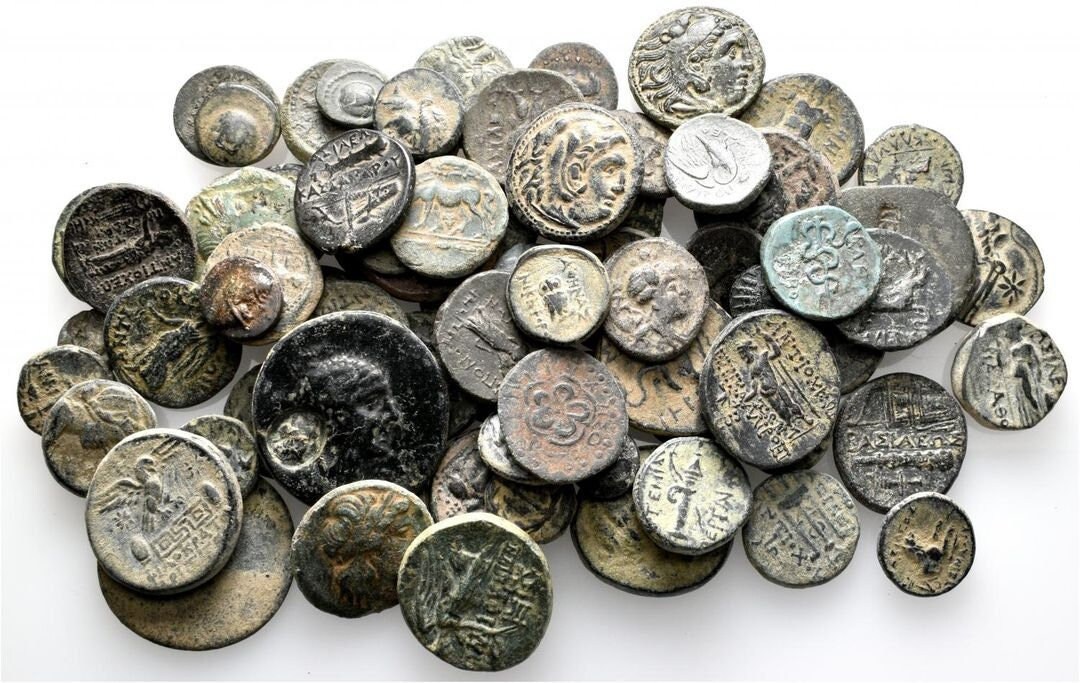 Ancient Greek Coinroman Greek Artancient Artifact 300-100bcantique Real ...