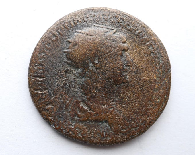 Emperor Trajan 98-117AD Dupondius Coin|large Coin|authentic Roman Coin ...