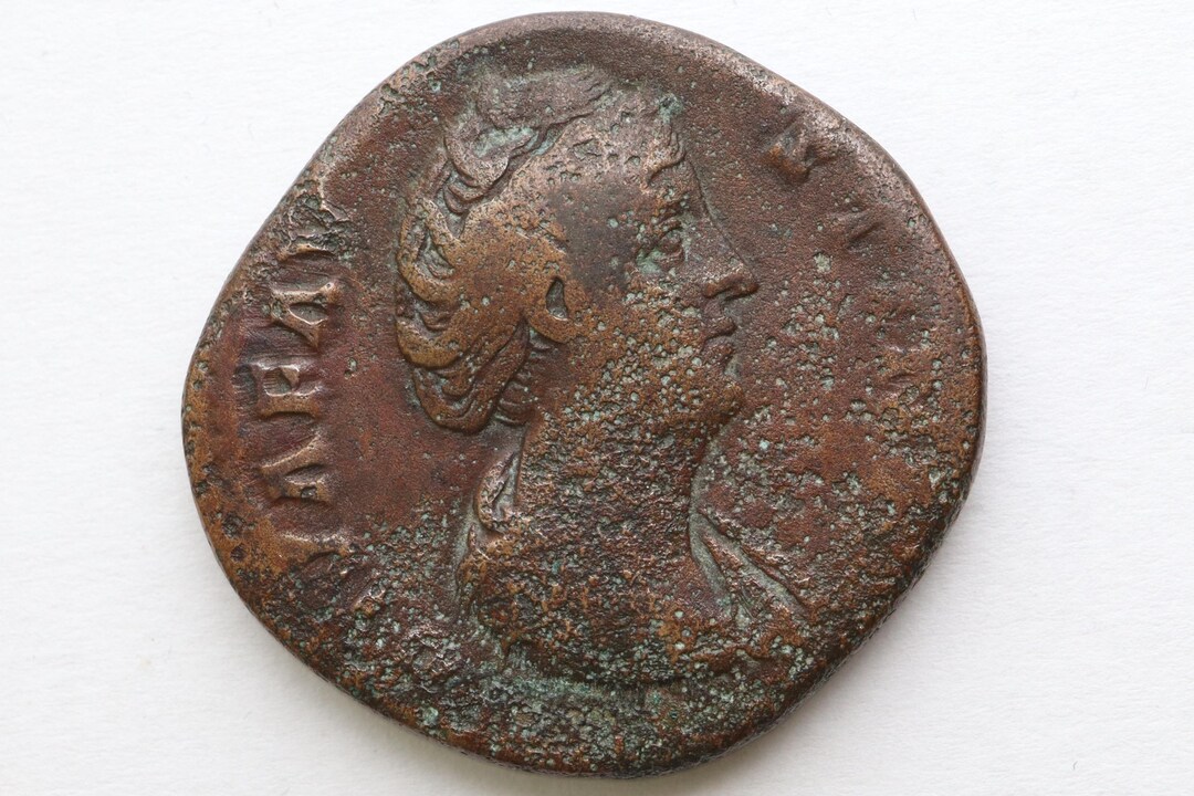 Faustina the Elder (died 140AD) Bronze Coin Sestertius Wife of ...
