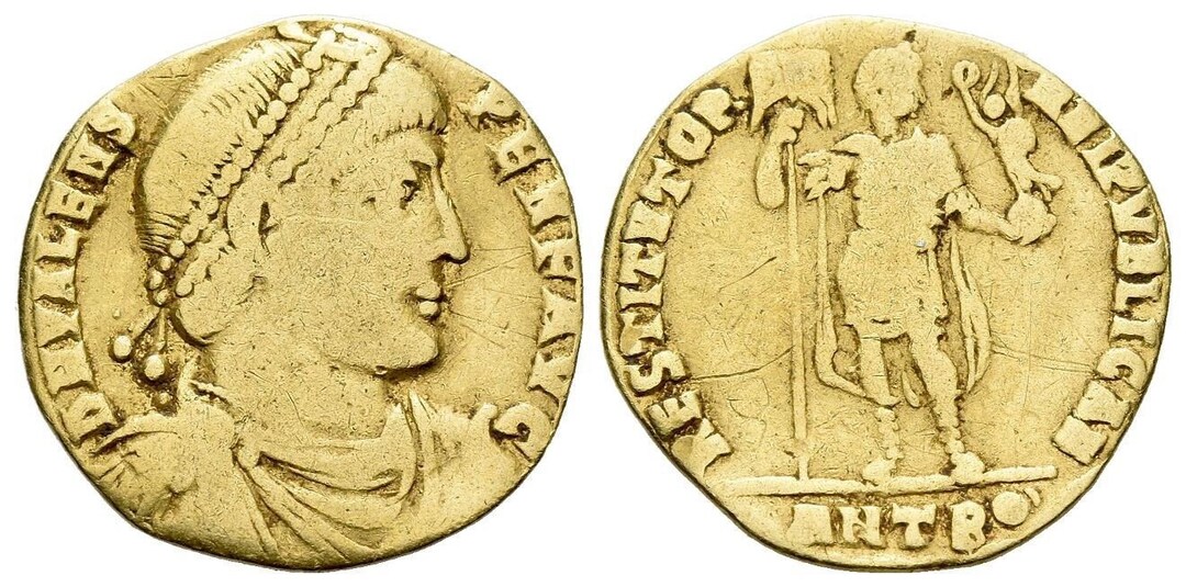 GOLD Emperor Valens 364-378AD Solidus Coinauthentic Roman Coinancient ...