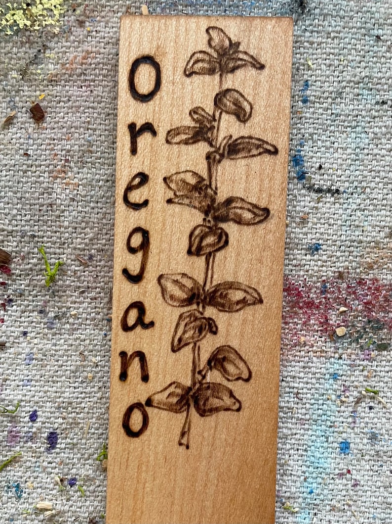 Oregano Plant Identification Stake - Etsy