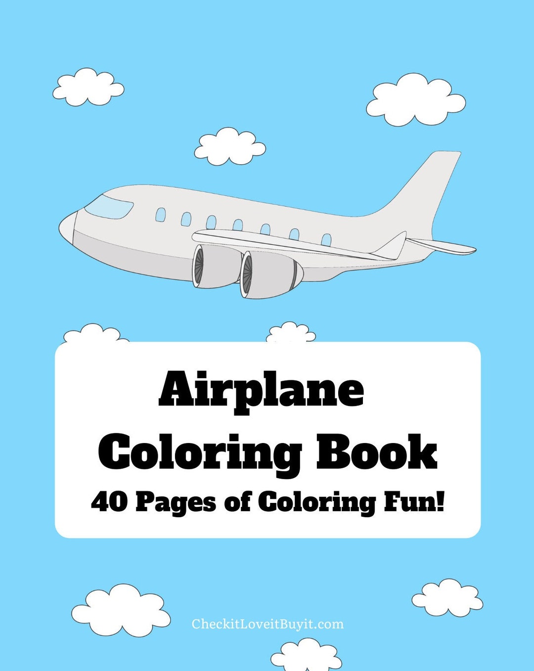 Airplane Coloring Pages - Digital Download - Etsy