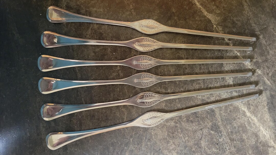 Lobster or Crab Fork Picks. Set of 6. Stainless Steel From the 1970's ...